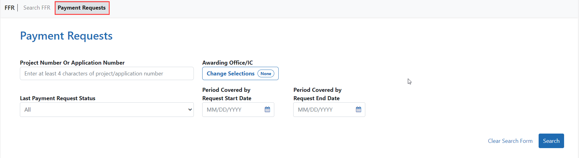 Payment Request for DOC Awardees