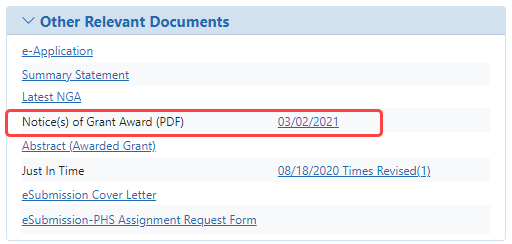 How Do I View My Notice of Award (NOA)