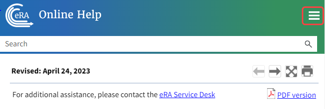 Welcome to eRA Commons Online Help