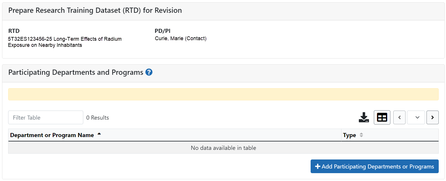 Participating Departments/Programs